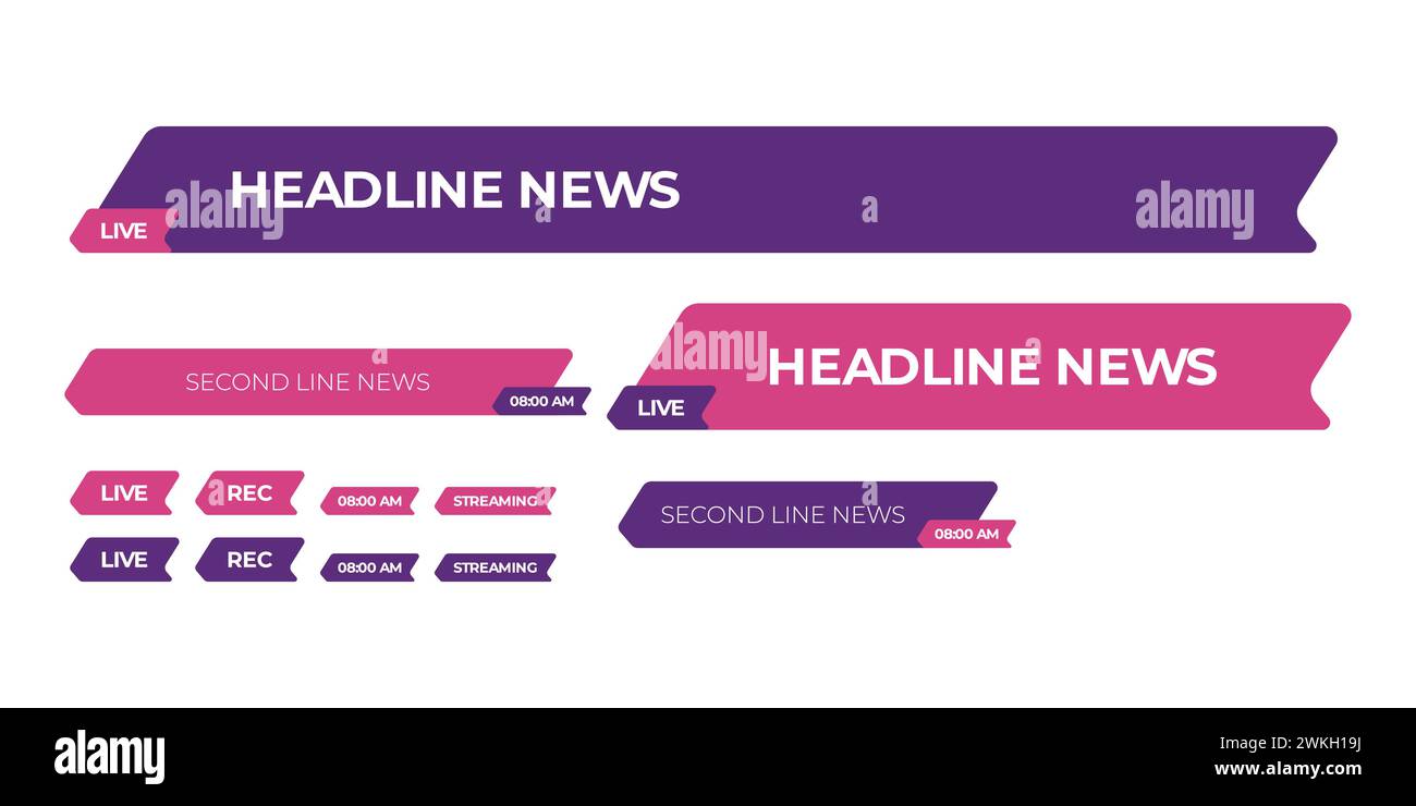 purple color headline breaking news live television reporter ...