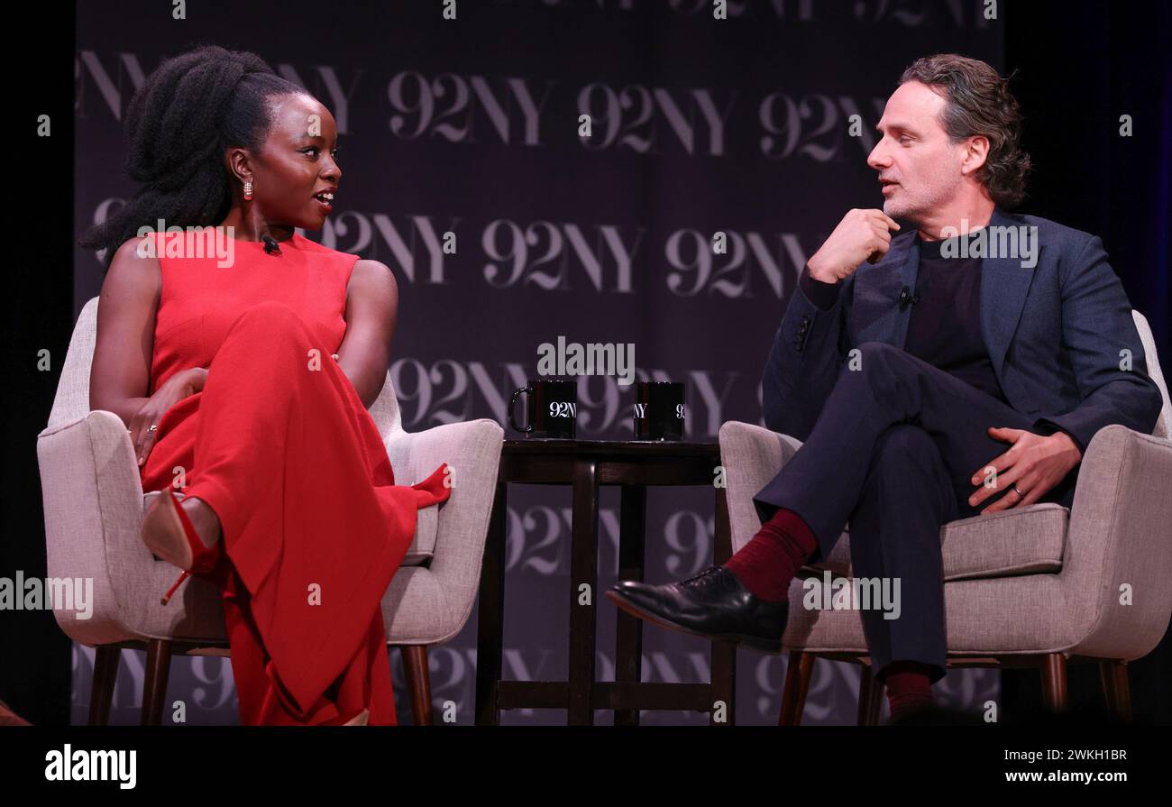 Actors Danai Gurira, left, and Andrew Lincoln discuss "The Walking Dead ...