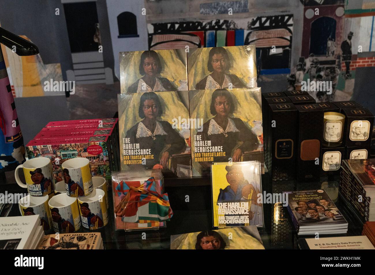 Merchandise related to Harlem Renaissance Exhibition seen at the shop ...