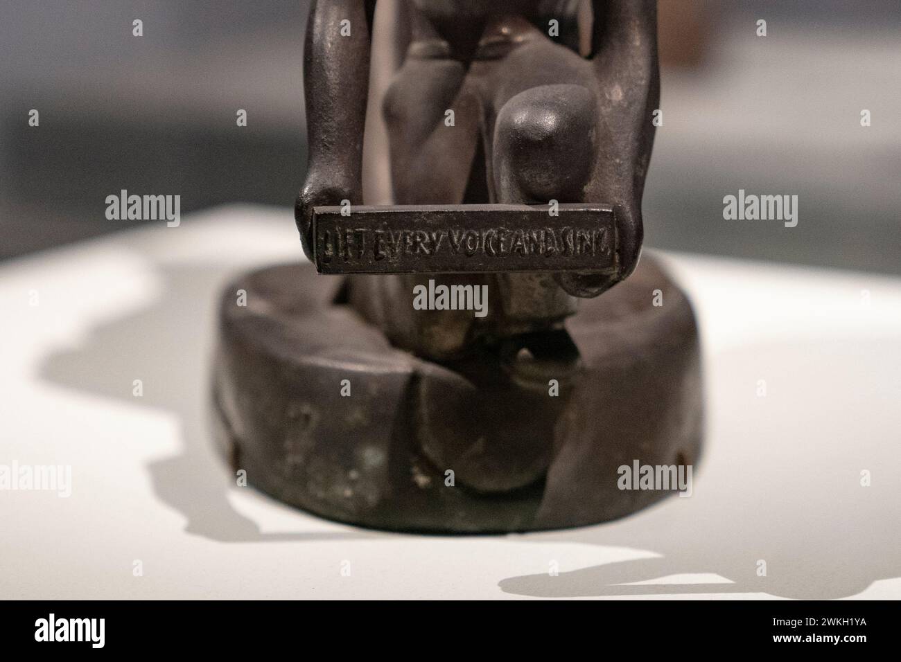 New York, USA. 20th Feb, 2024. Bronze sculpture 'Lift Every Voice And ...