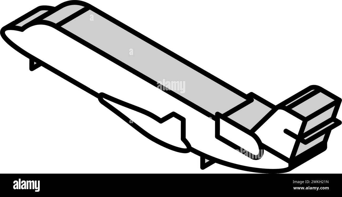 private jet airplane aircraft isometric icon vector illustration Stock ...