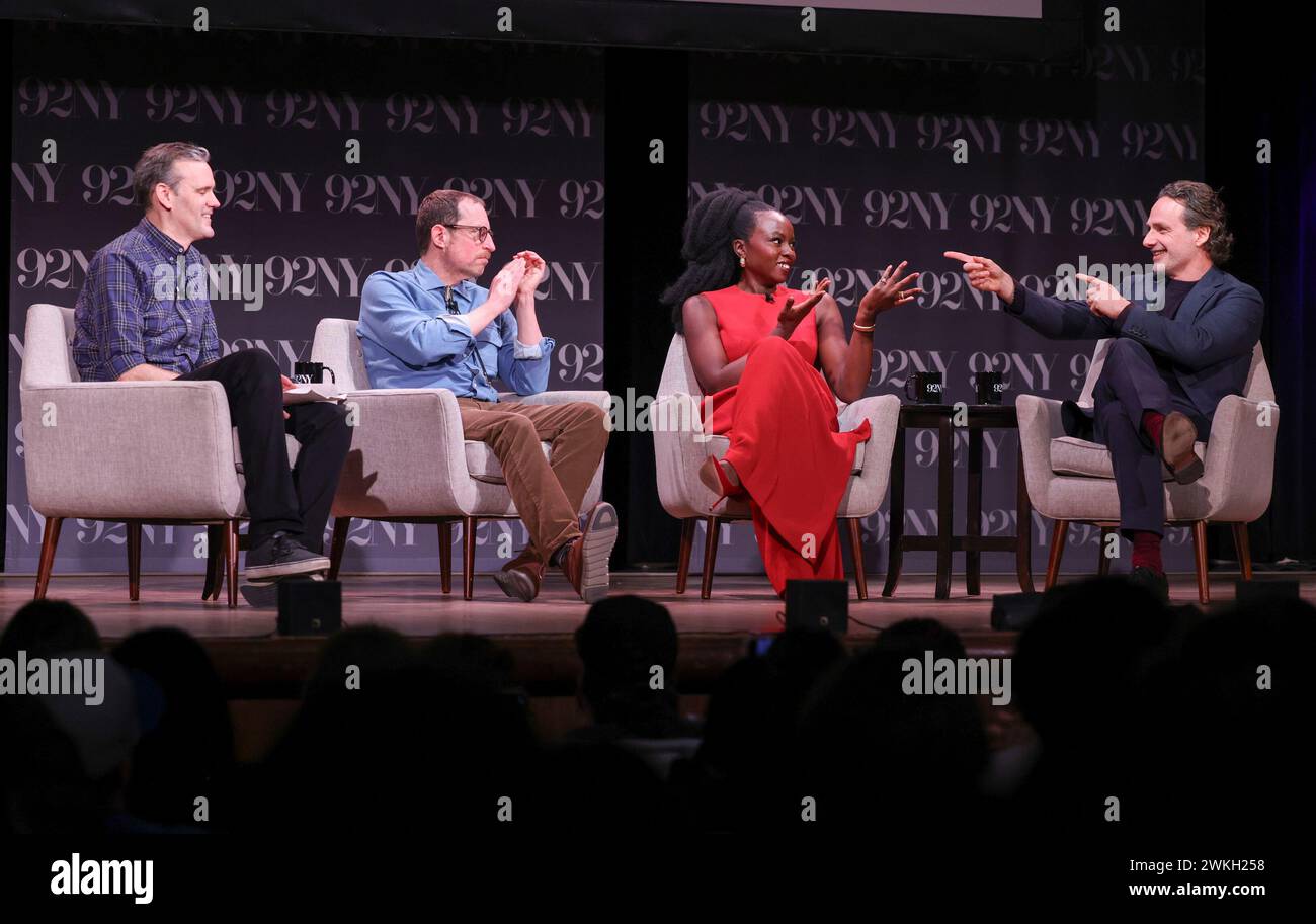 Moderator Dalton Ross, from left, Scott M. Gimple, Danai Gurira, and ...
