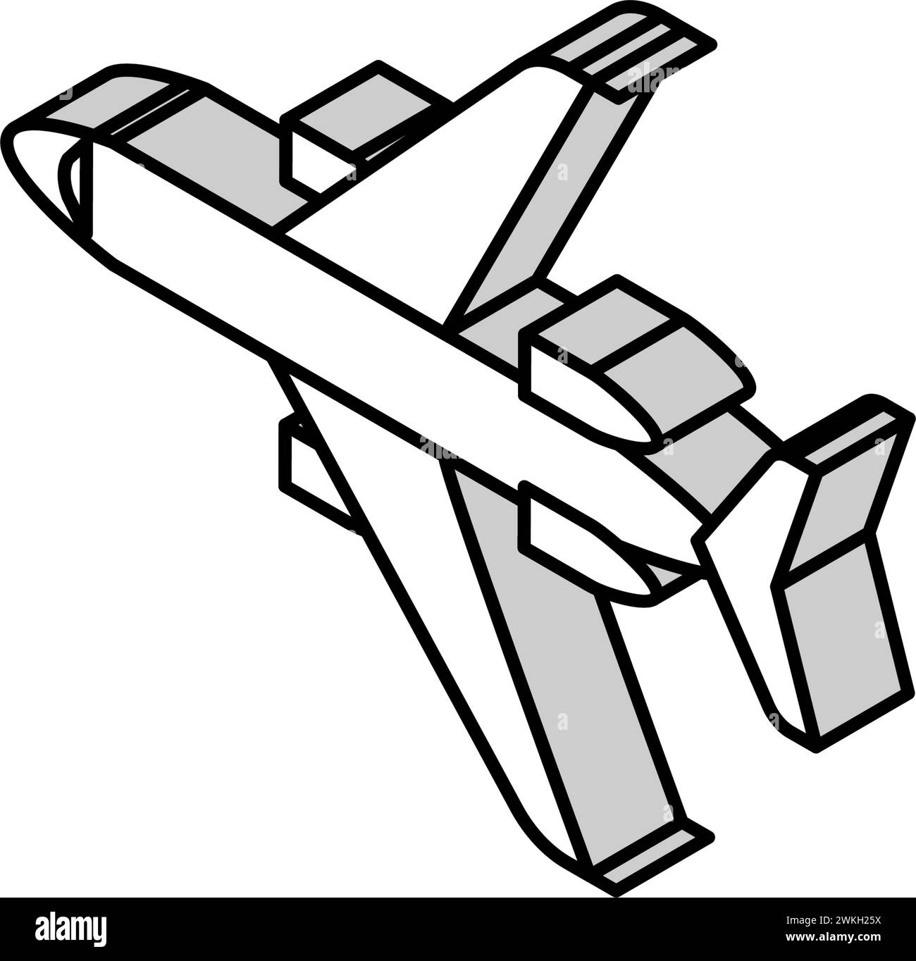 transport airplane aircraft isometric icon vector illustration Stock ...