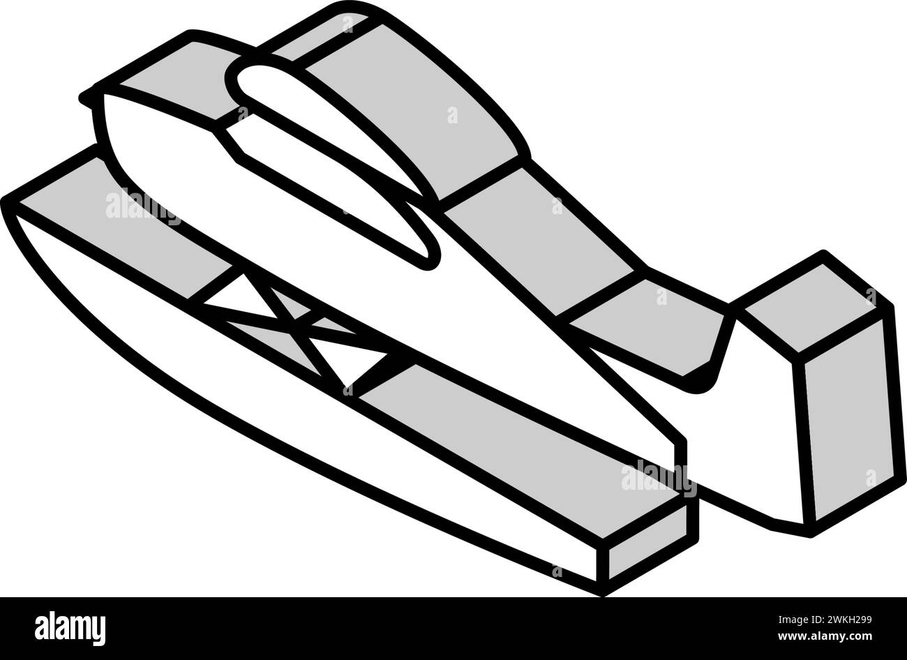 floatplane airplane aircraft isometric icon vector illustration Stock ...