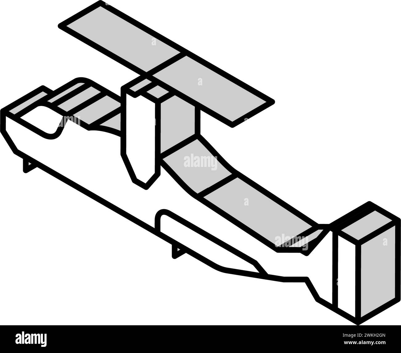 tiltrotor airplane aircraft isometric icon vector illustration Stock ...