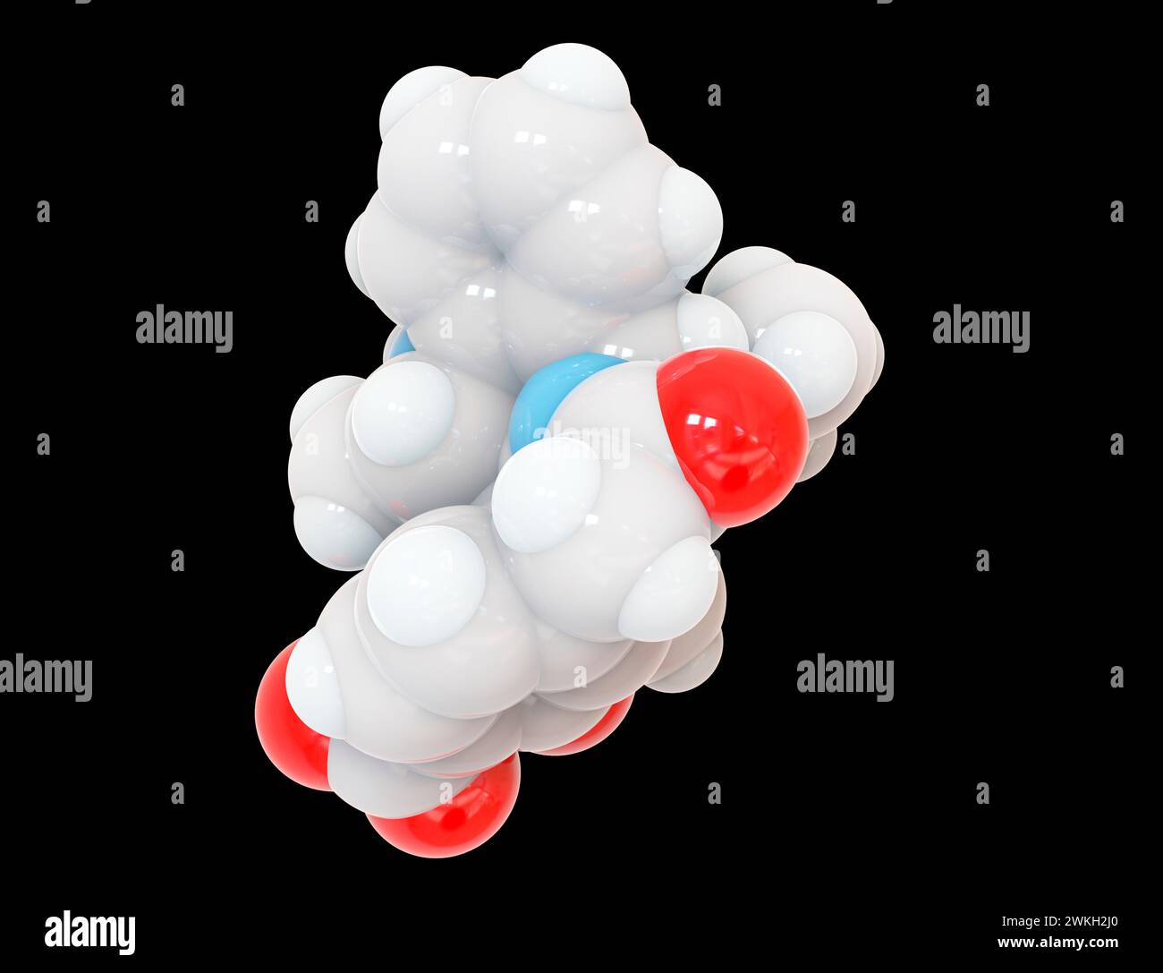 Repaglinide antidiabetic drug molecular structure, illustration Stock ...