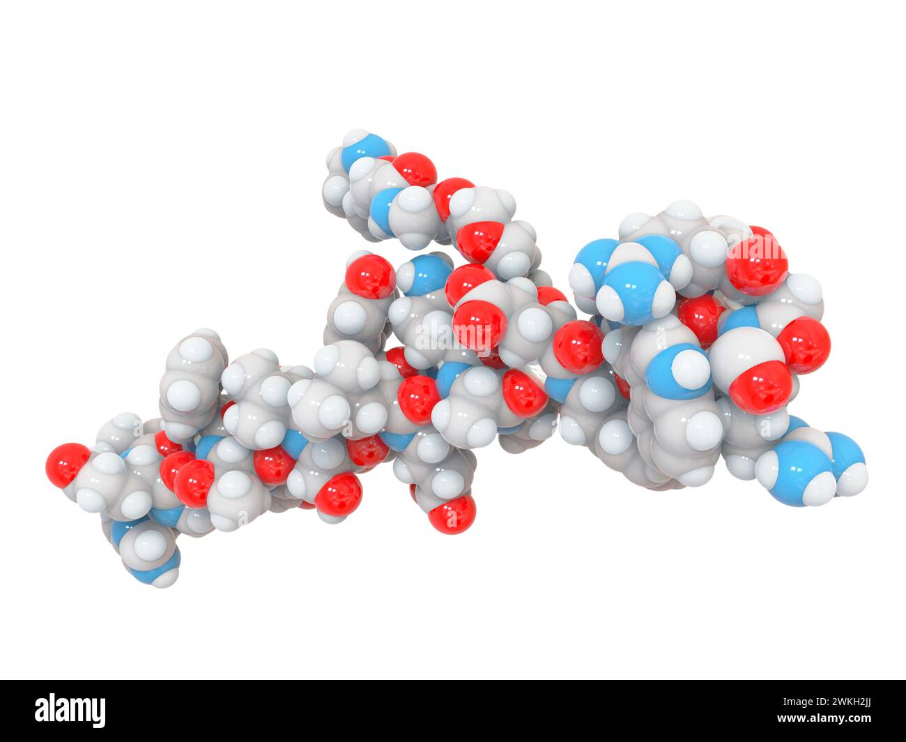 Antidiabetic drug semaglutide molecular structure, illustration Stock ...