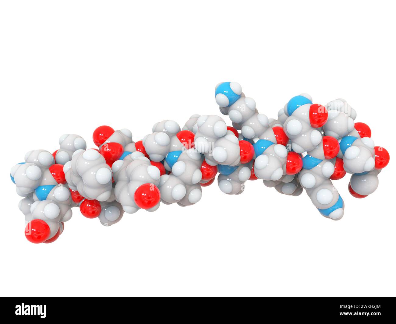 Antidiabetic drug tirzepatide molecular structure, illustration Stock ...