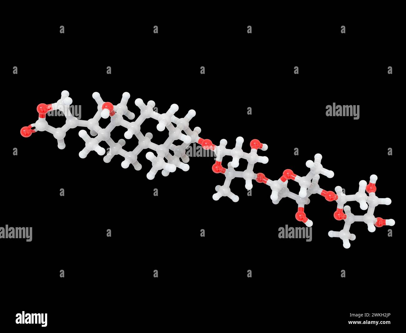 Digitoxin heart drug molecular structure, illustration Stock Photo - Alamy