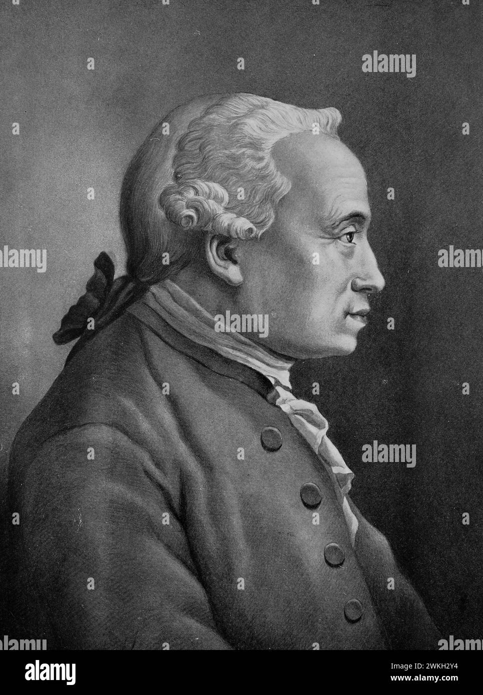 Immanuel Kant, German philosopher, illustration Stock Photo - Alamy