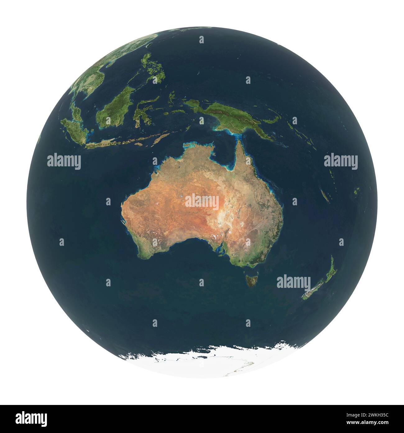 Planet Earth Australia View Isolated Stock Photo - Alamy