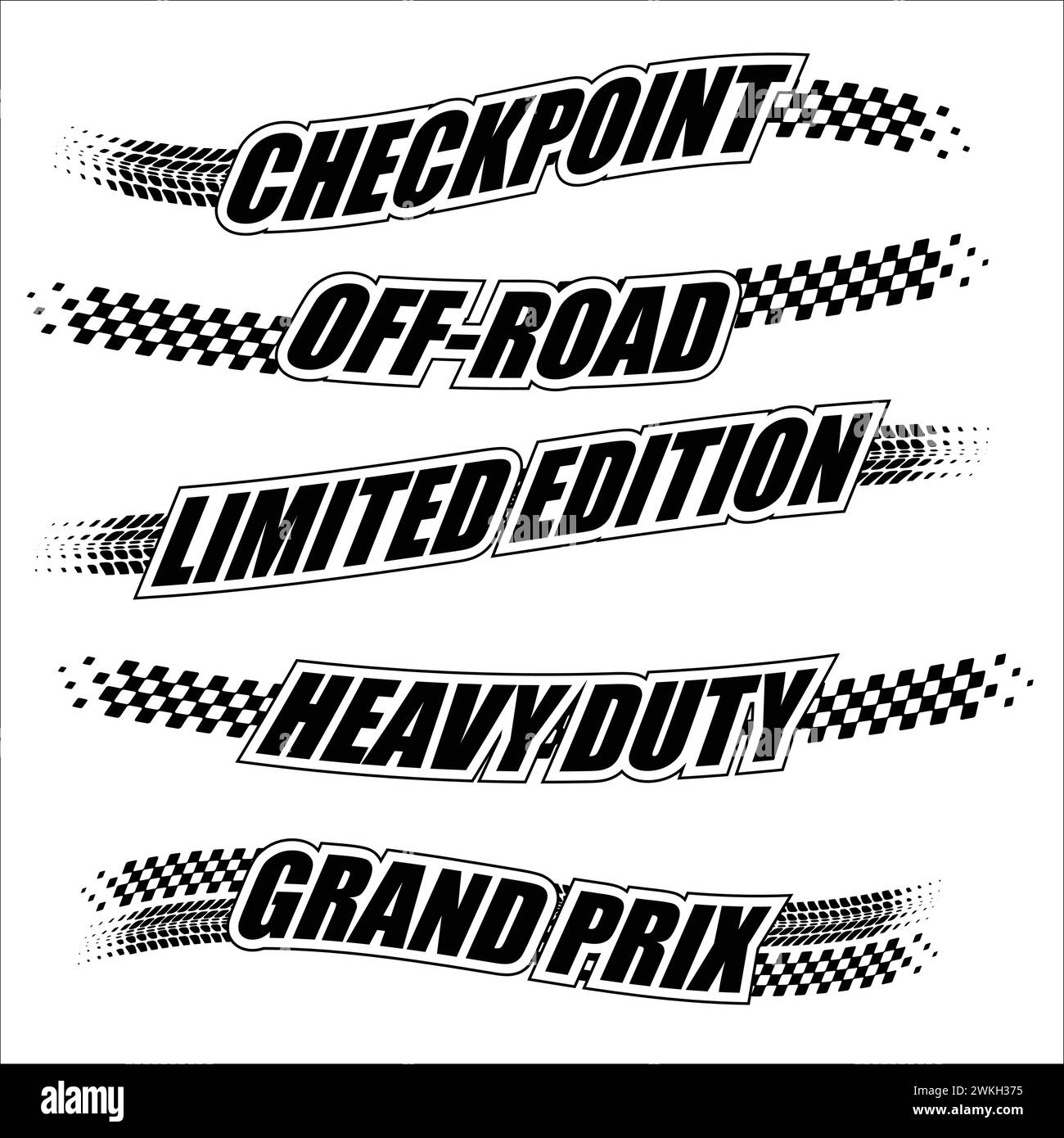 Sport flags warp race words Stock Vector Image & Art - Alamy