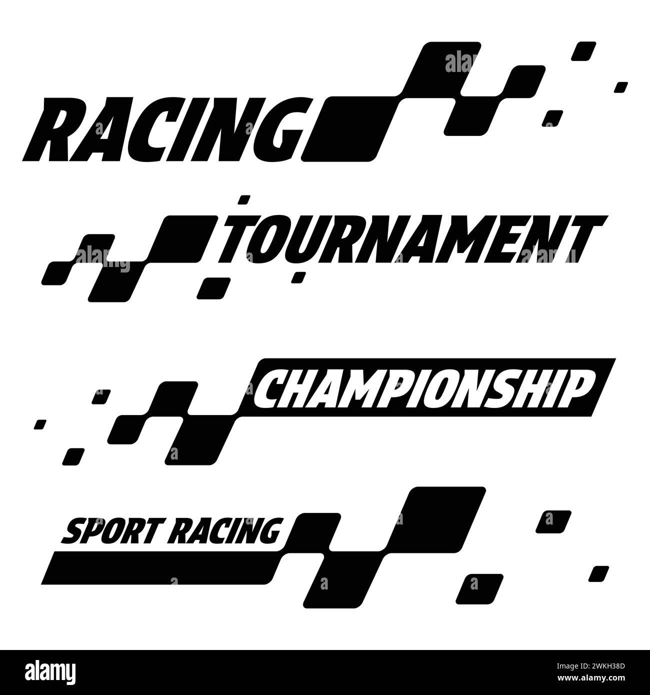 Sport checkered black design logos Stock Vector Image & Art - Alamy