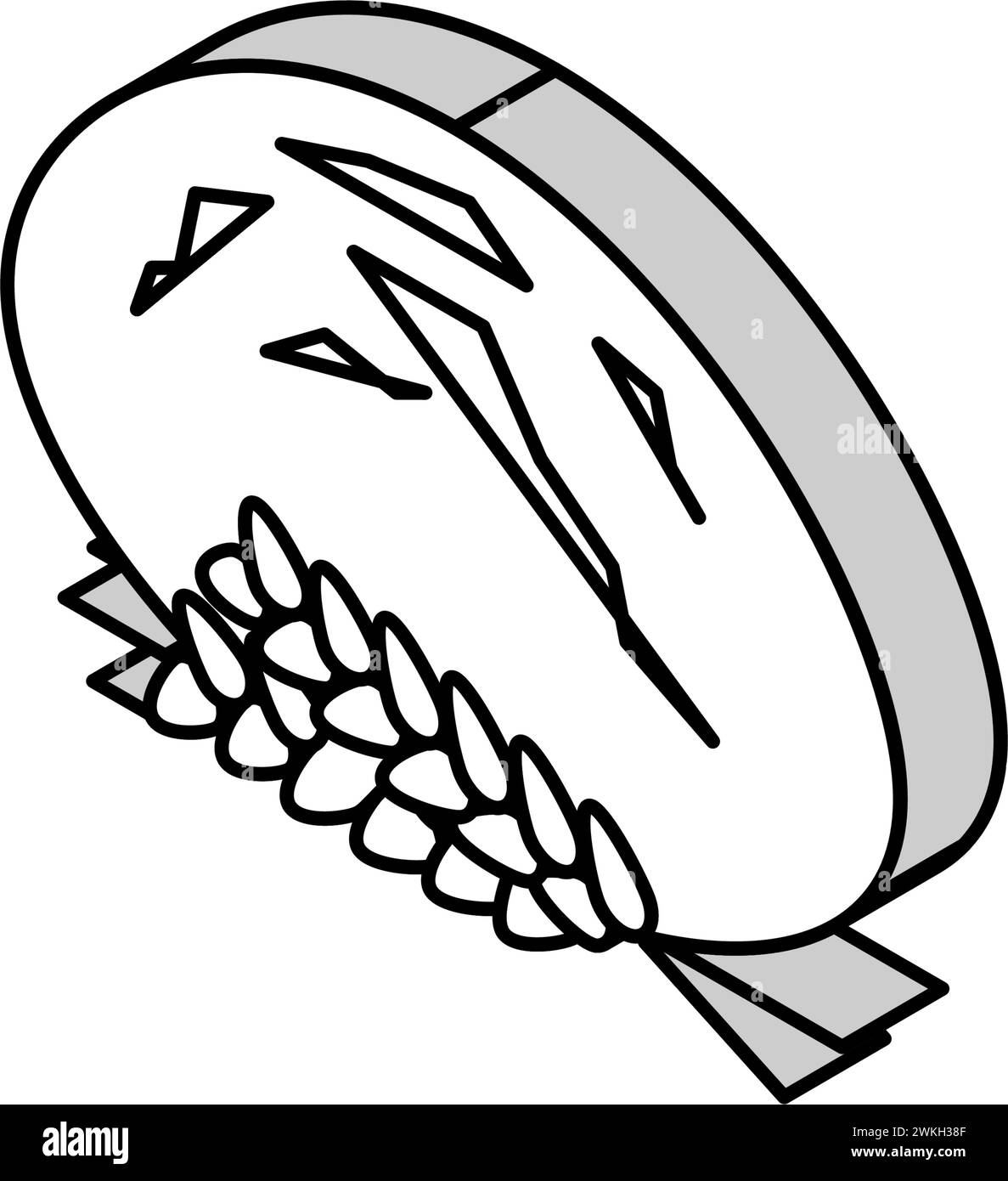 bread barley ear isometric icon vector illustration Stock Vector Image ...