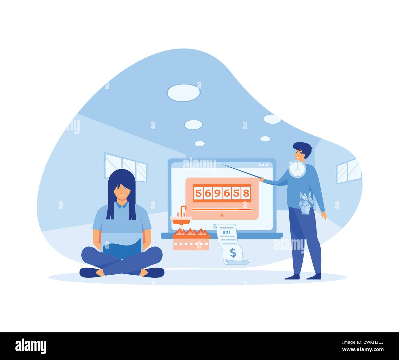 Electricity bills isolated Stock Vector Images - Alamy