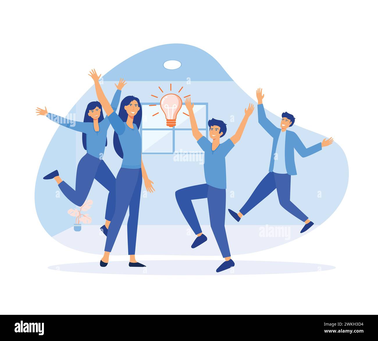 Team brainstorming. Success managers team, creative people have new ...