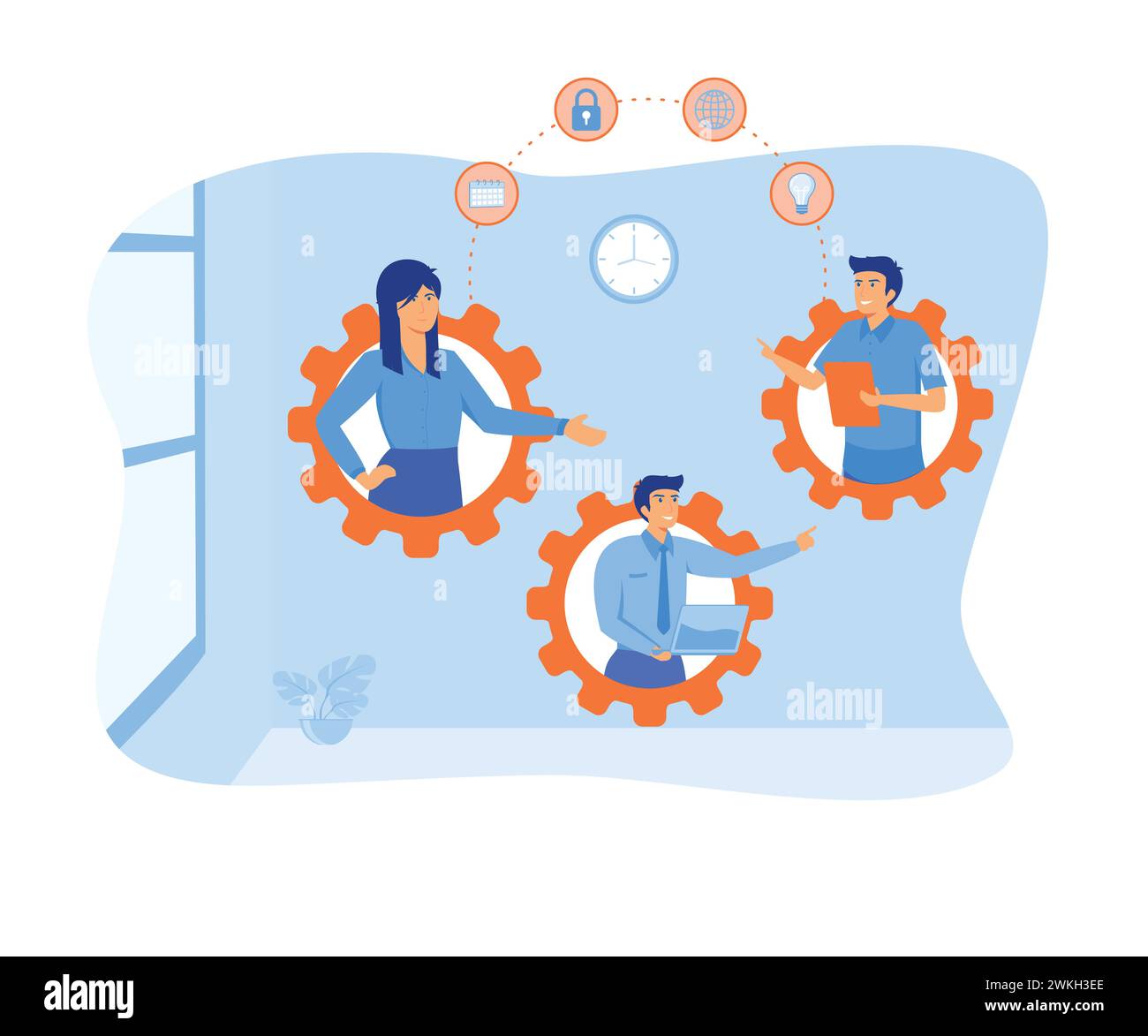 Workforce planning vector vectors Cut Out Stock Images & Pictures - Alamy