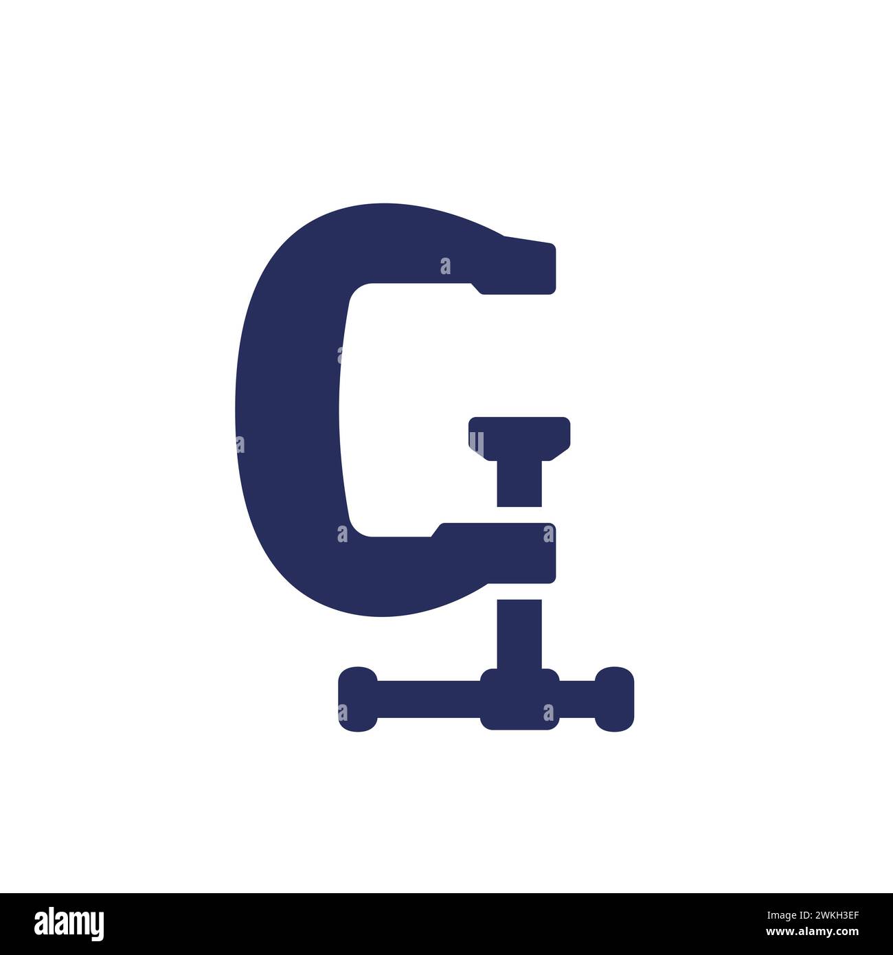 clamp icon on white, G-cramp vector Stock Vector Image & Art - Alamy