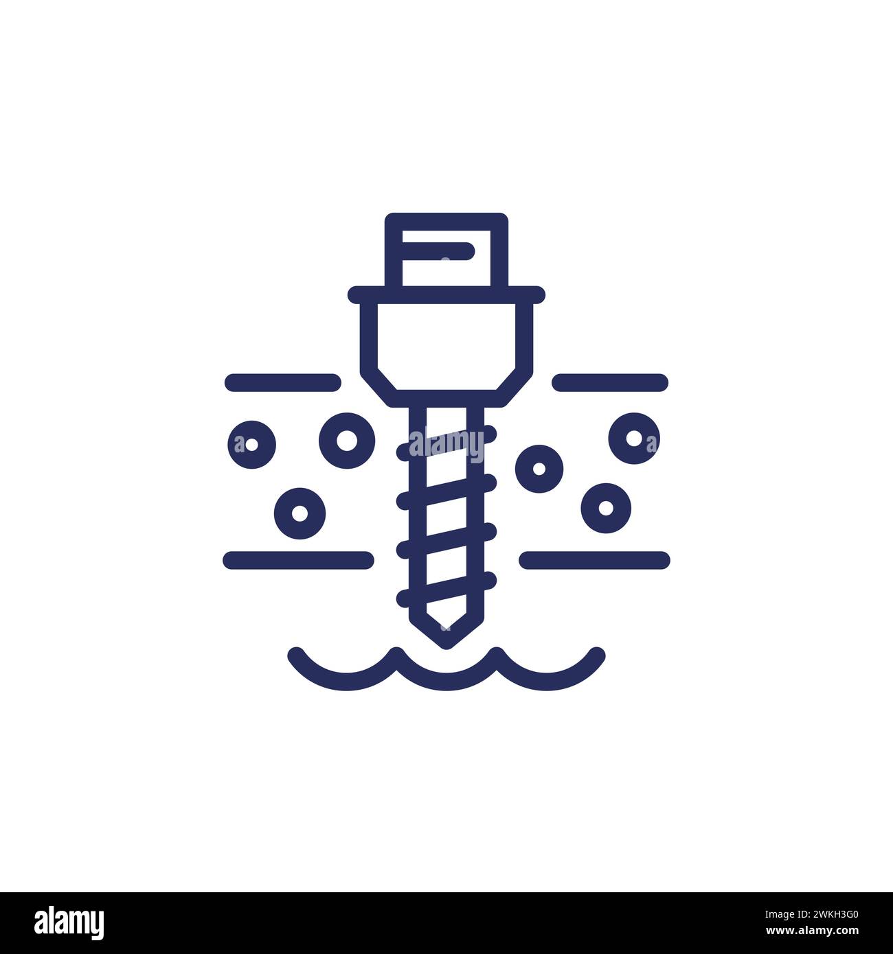Drilling of the well Cut Out Stock Images & Pictures - Alamy