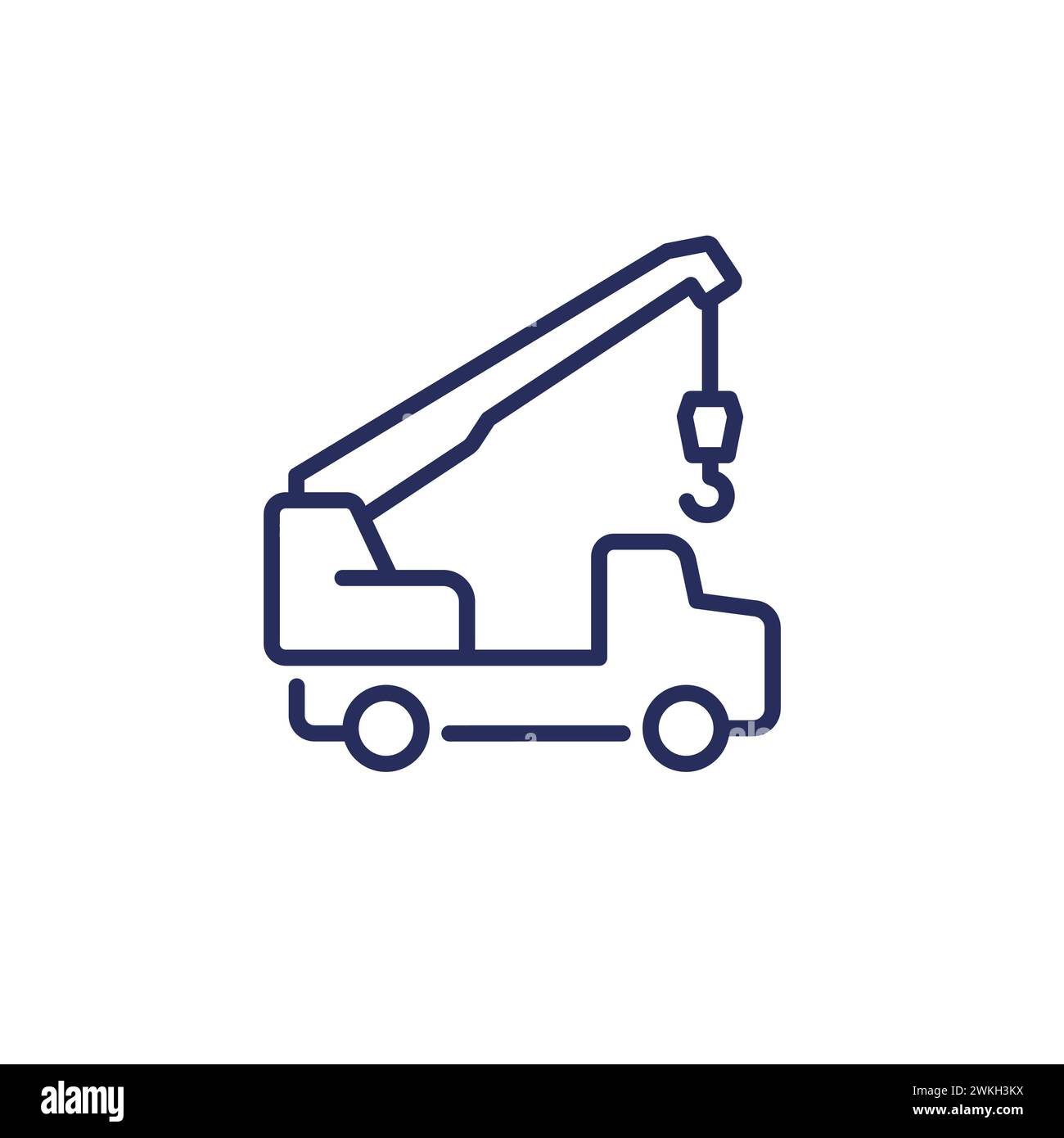 Mobile crane truck simple Cut Out Stock Images & Pictures - Alamy