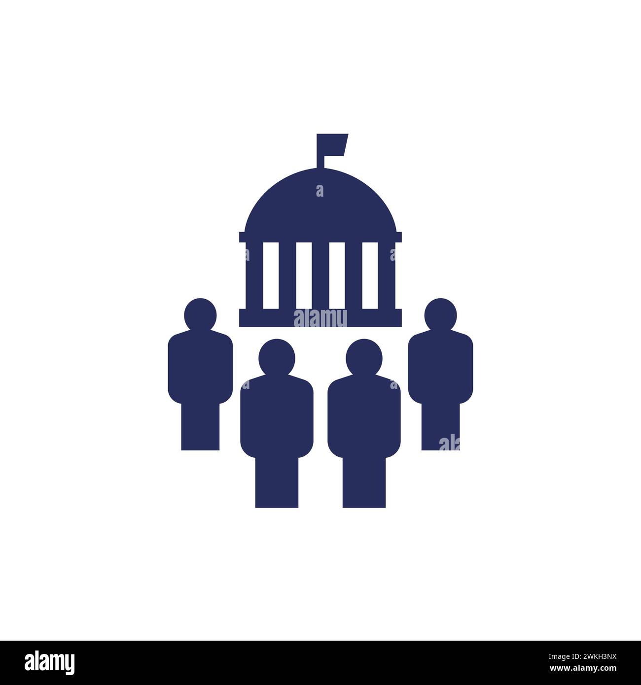 government workers icon, public service vector Stock Vector Image & Art ...