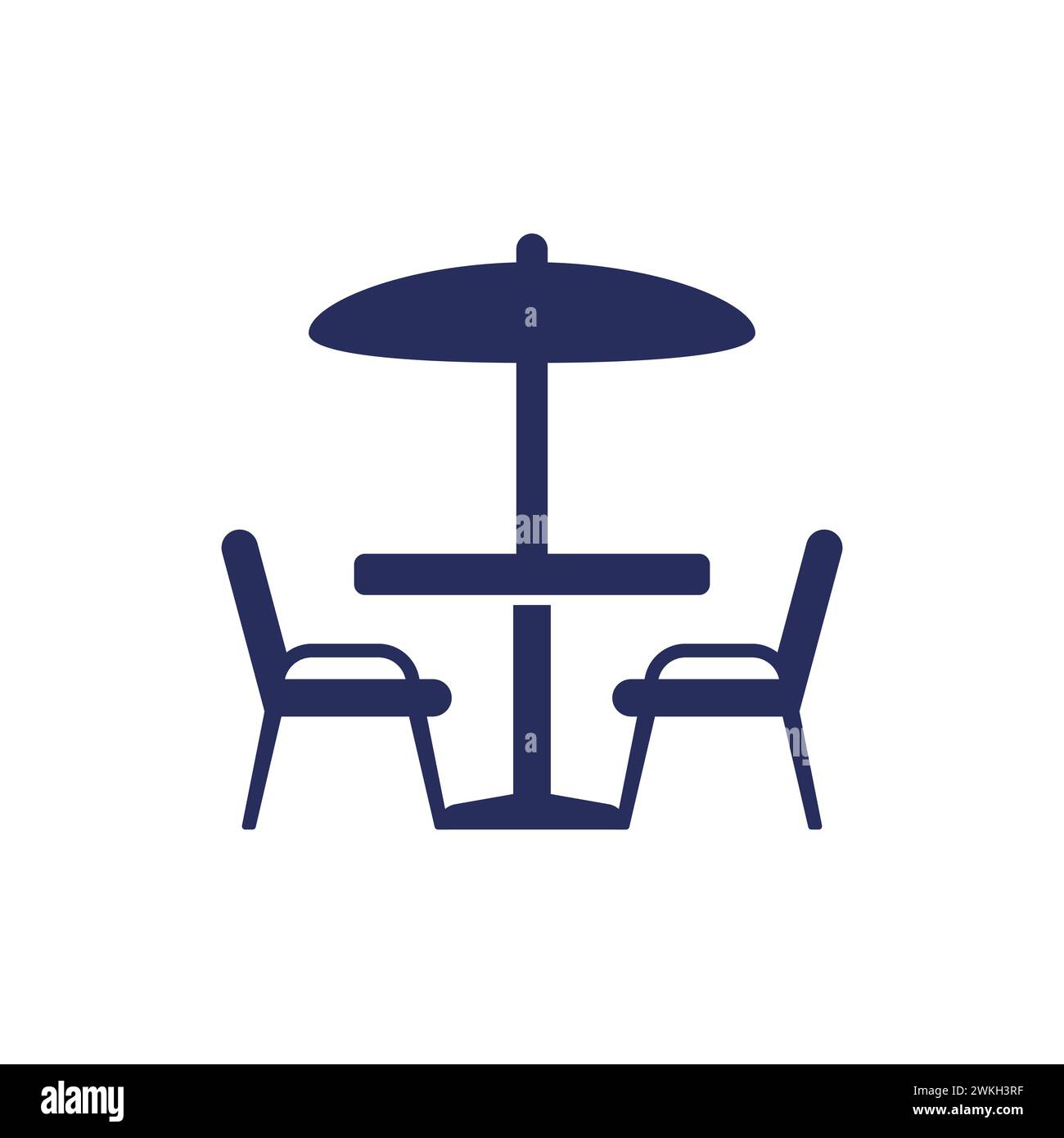 Umbrella over table Stock Vector Images - Alamy