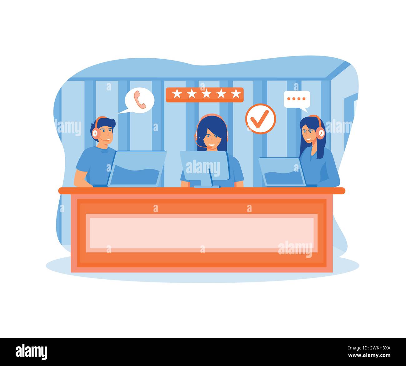 Customer service, hotline operators, global technical support, customer support department staff ...