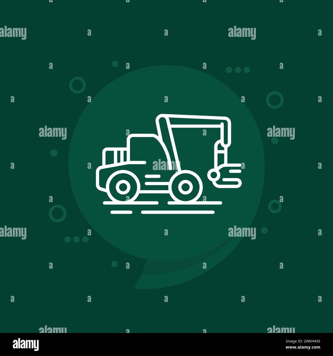 Forest Harvester Icon Line Vector Stock Vector Image And Art Alamy