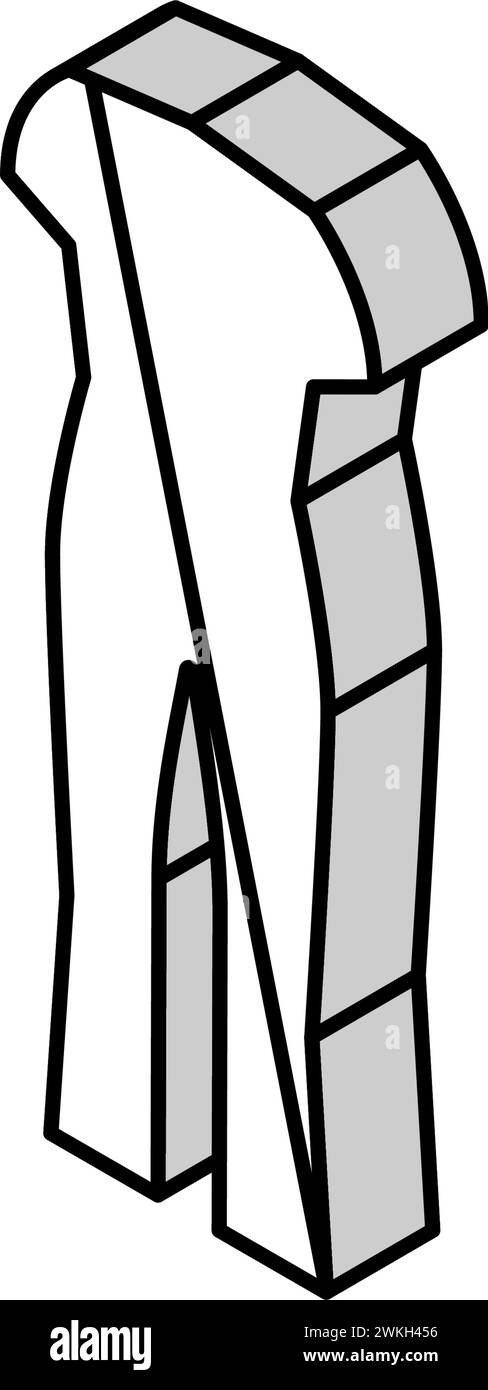 overalls pants apparel isometric icon vector illustration Stock Vector ...