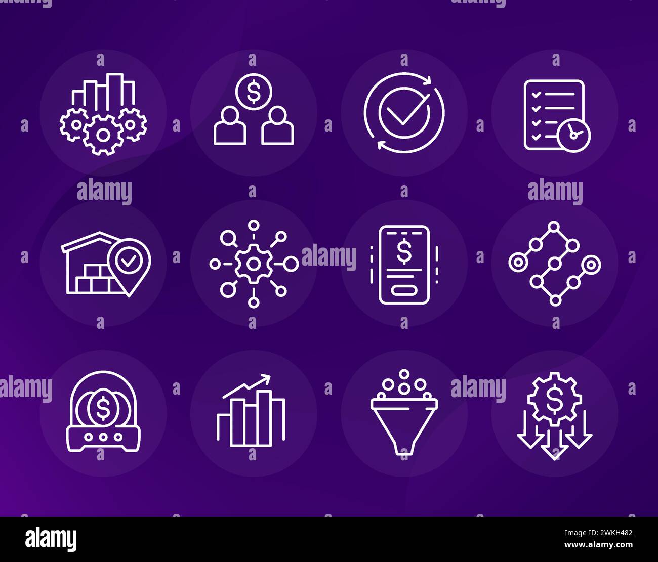 business management icons, line vector set Stock Vector Image & Art - Alamy