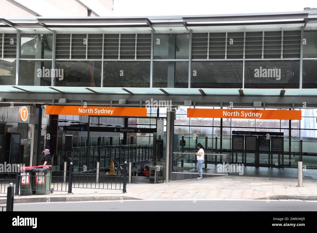 Sydney, Australia. 21st February 2024. North Sydney train station ...