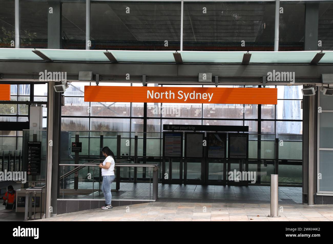 Sydney, Australia. 21st February 2024. North Sydney train station ...