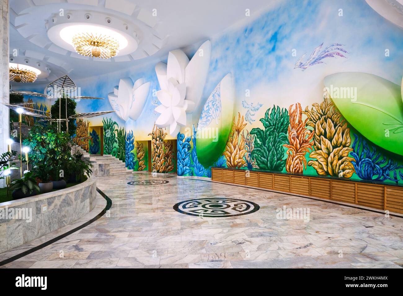 Interior view of the Children's Republican Palace, a Russian, Soviet ...