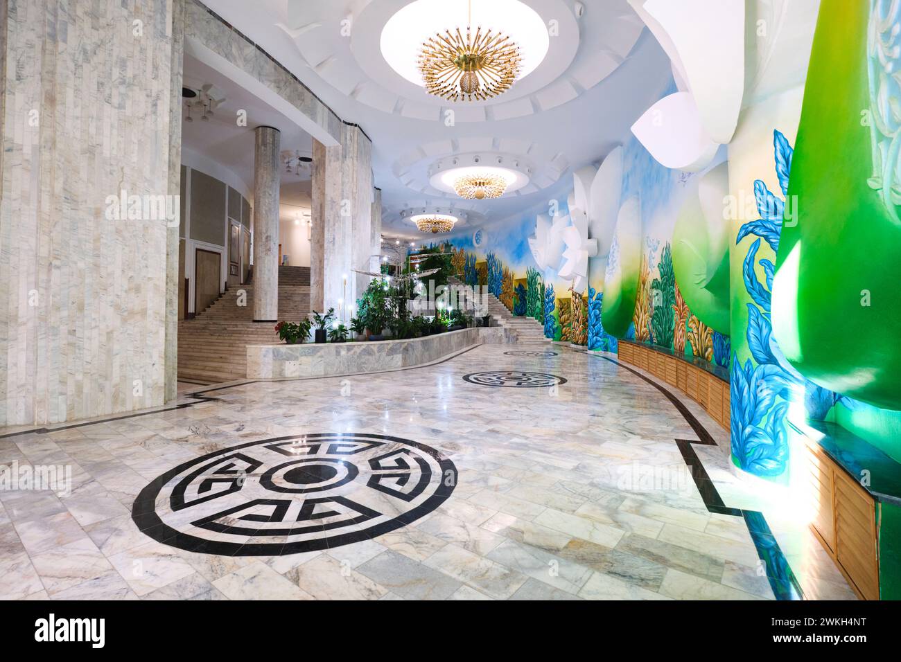 Interior view of the Children's Republican Palace, a Russian, Soviet ...