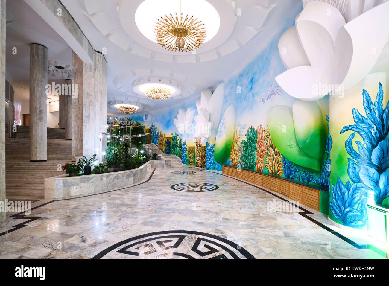 Interior view of the Children's Republican Palace, a Russian, Soviet ...