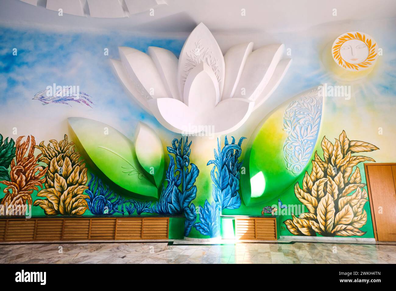 Interior view of the Children's Republican Palace, a Russian, Soviet ...