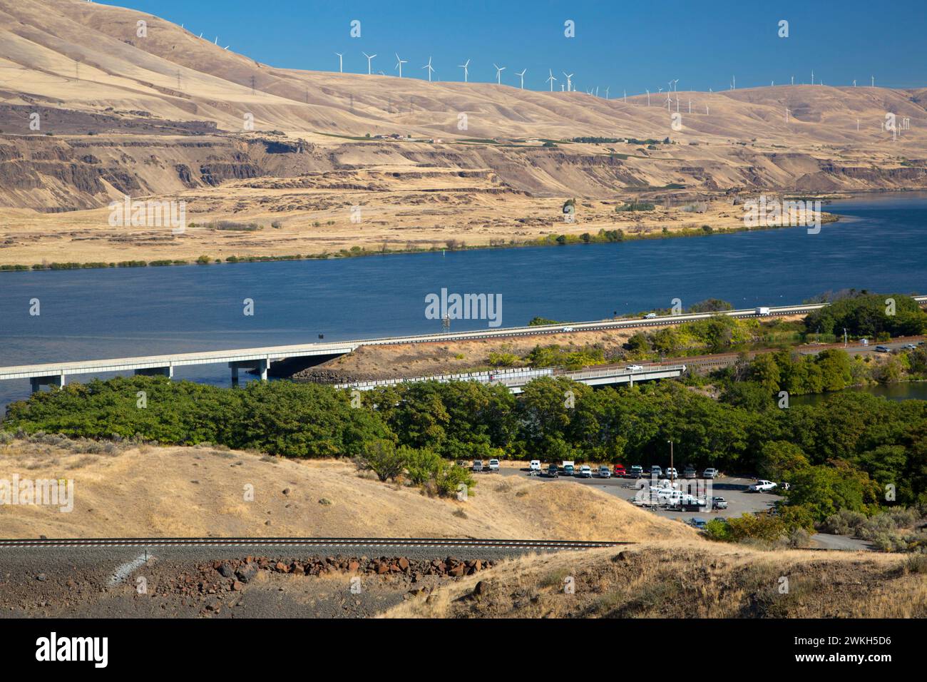 Columbia River Gorge with Interstate 84, Columbia River Gorge National ...