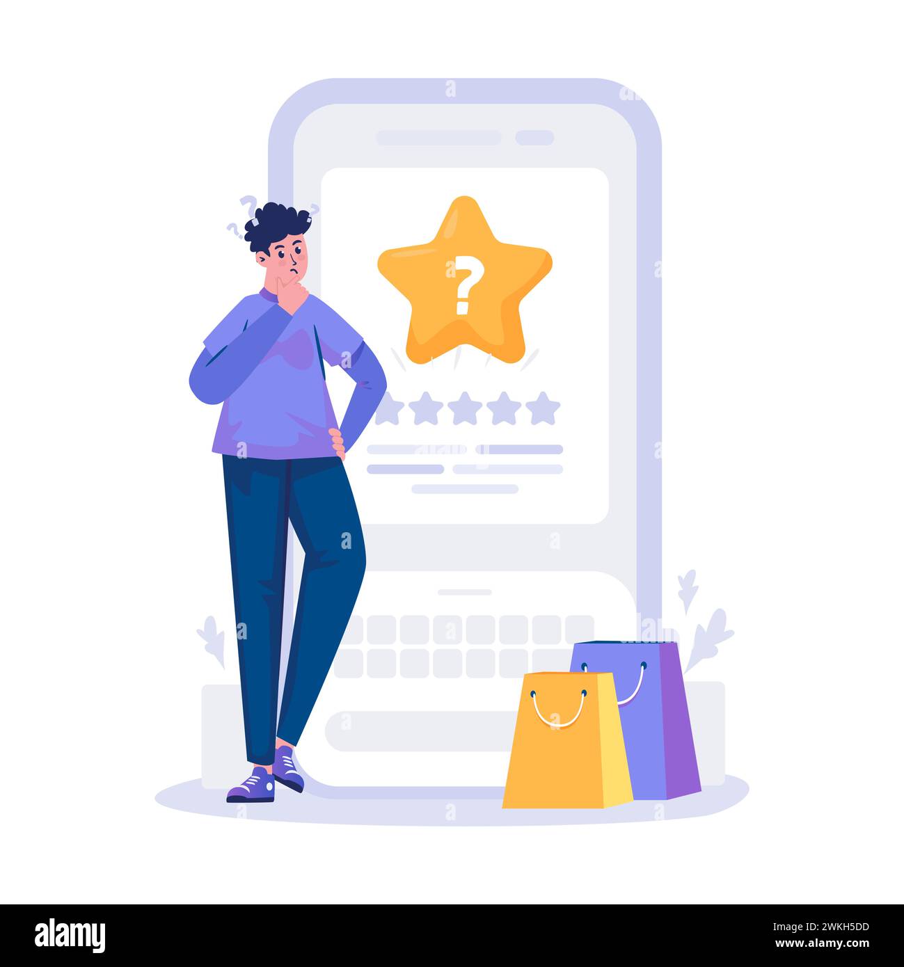 Ask for star rating feedback vector illustration Stock Vector Image ...