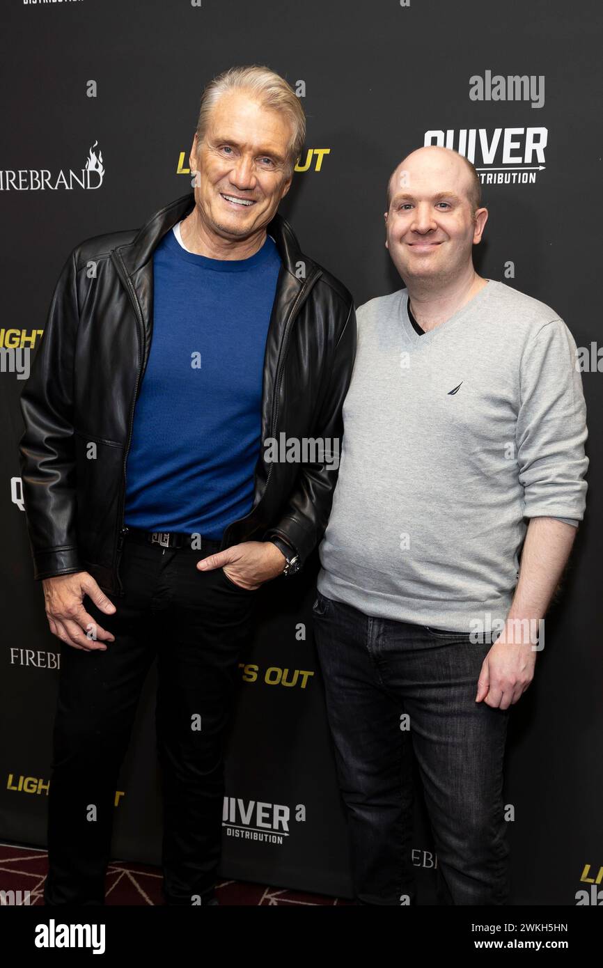 West Hollywood, USA. 20th Feb, 2024. Dolph Lundgren and Brandon Burrows ...