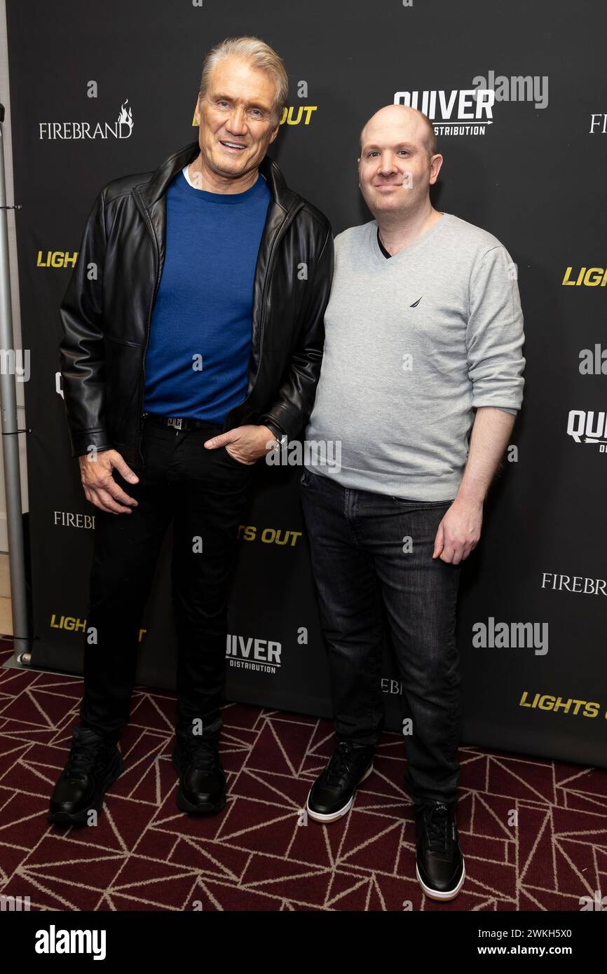West Hollywood, USA. 20th Feb, 2024. Dolph Lundgren and Brandon Burrows ...