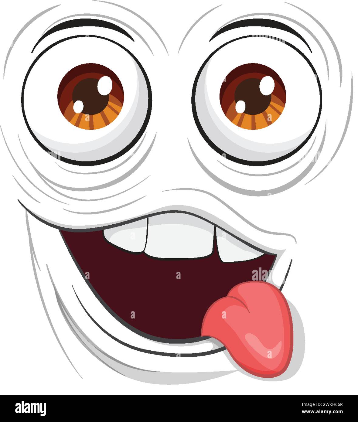 Vector illustration of a playful, happy face Stock Vector Image & Art ...