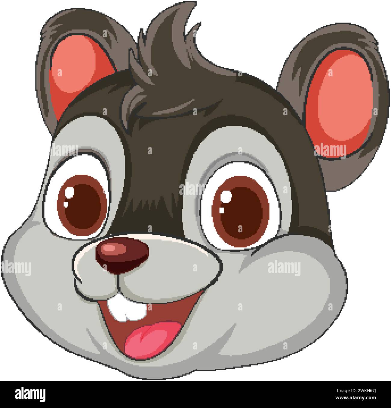 Vector graphic of a happy, smiling mouse face Stock Vector Image & Art ...