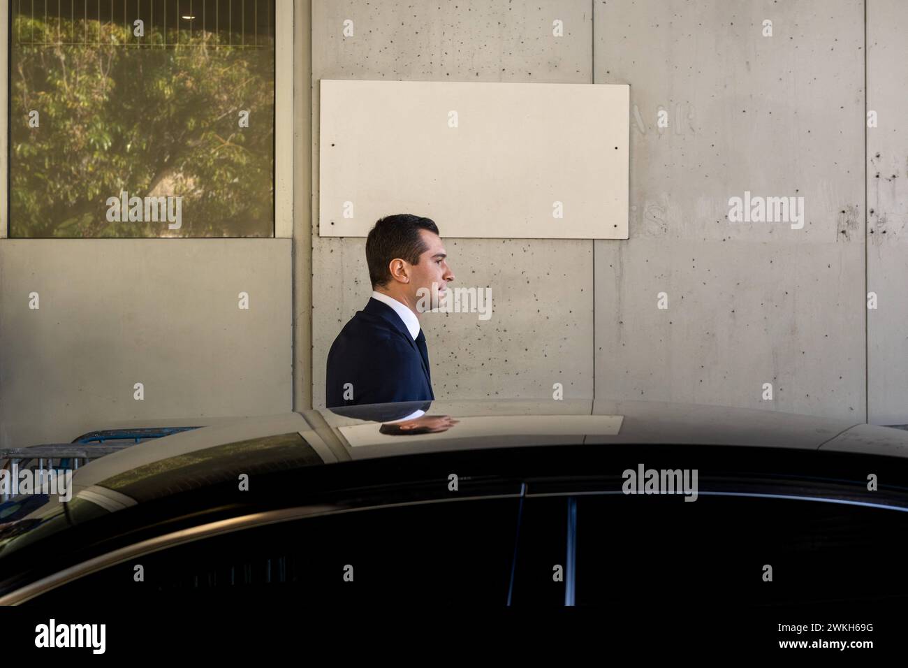 Menton, France. 19th Feb, 2024. Far-right Rassemblement National (RN ...