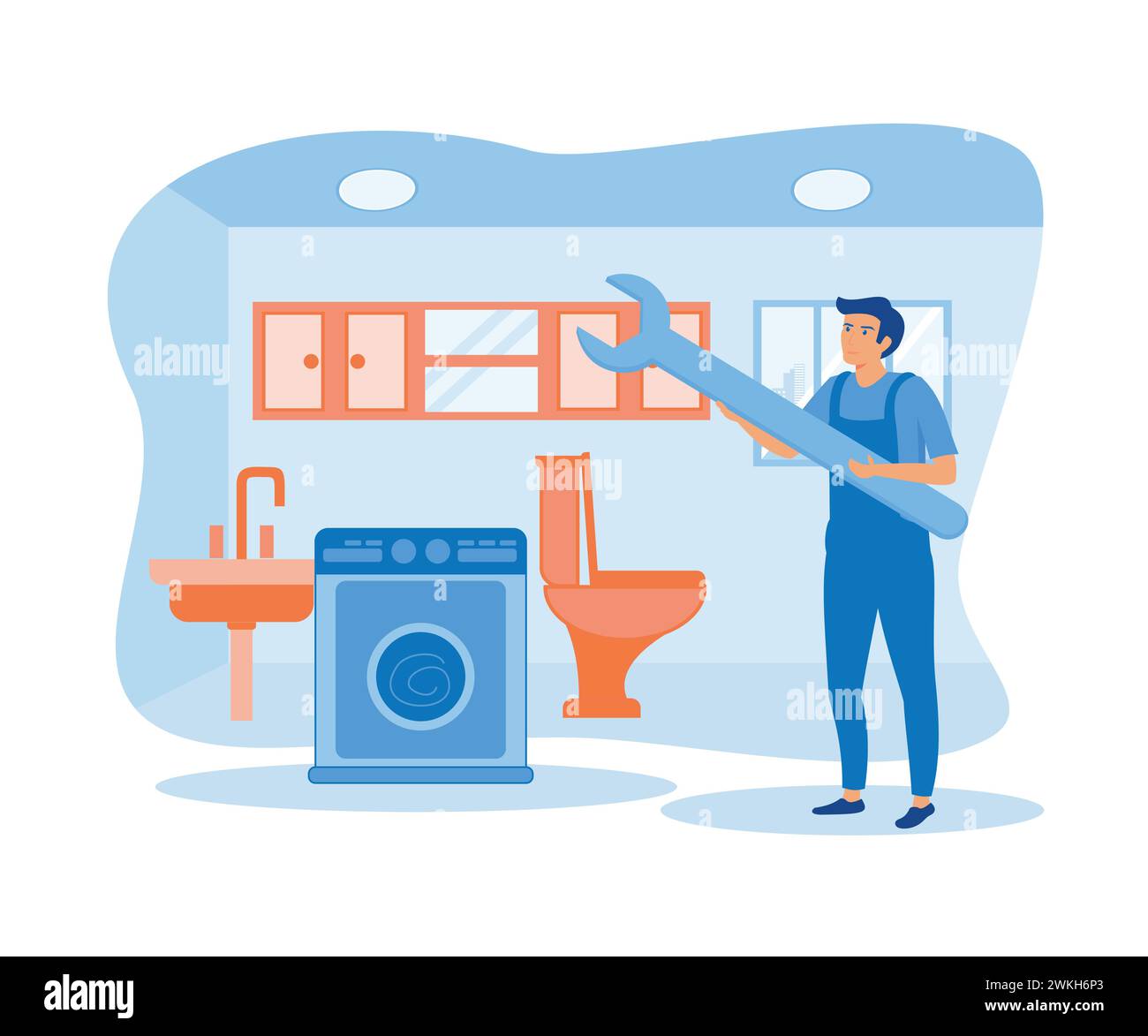 Worker toilets Stock Vector Images - Alamy
