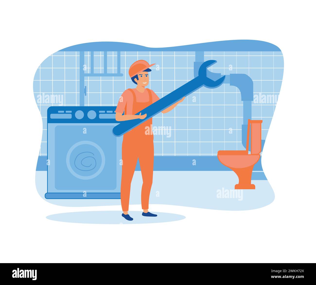 Worker toilets Stock Vector Images - Alamy