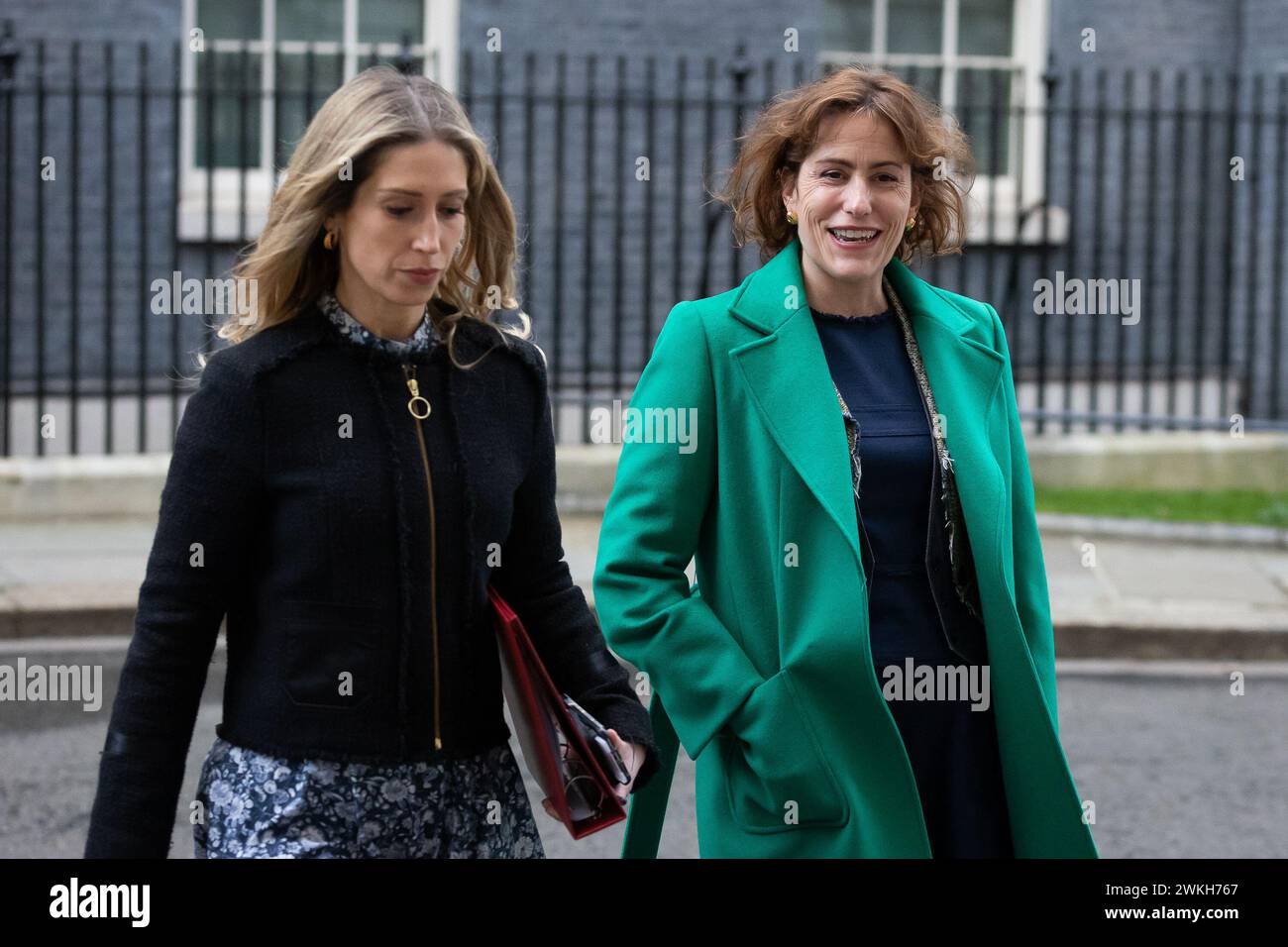 London, UK. 19th Feb, 2024. Laura Trott and Victoria Atkins leave 10 ...
