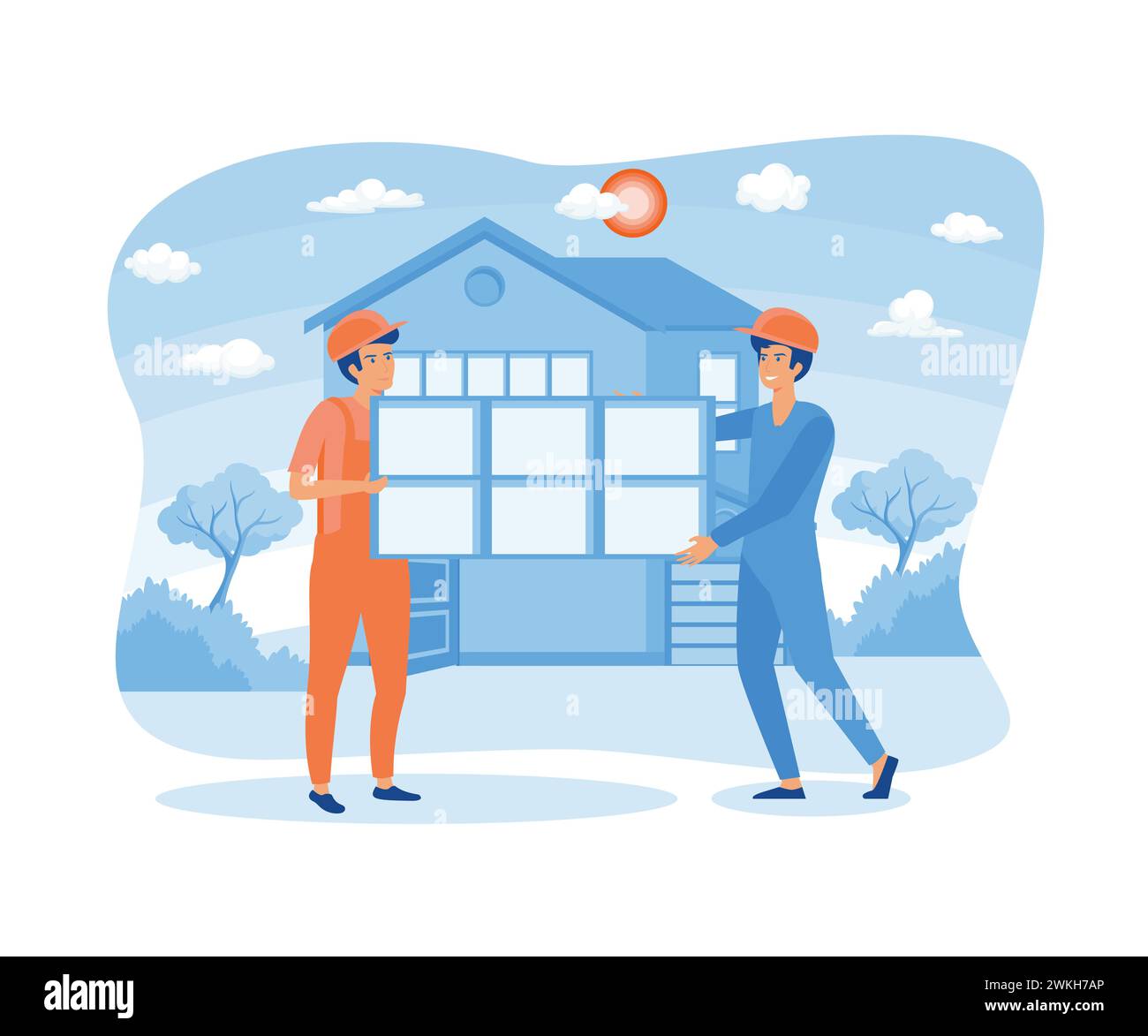 Roofing and basement services, hiring a contractor abstract metaphor ...