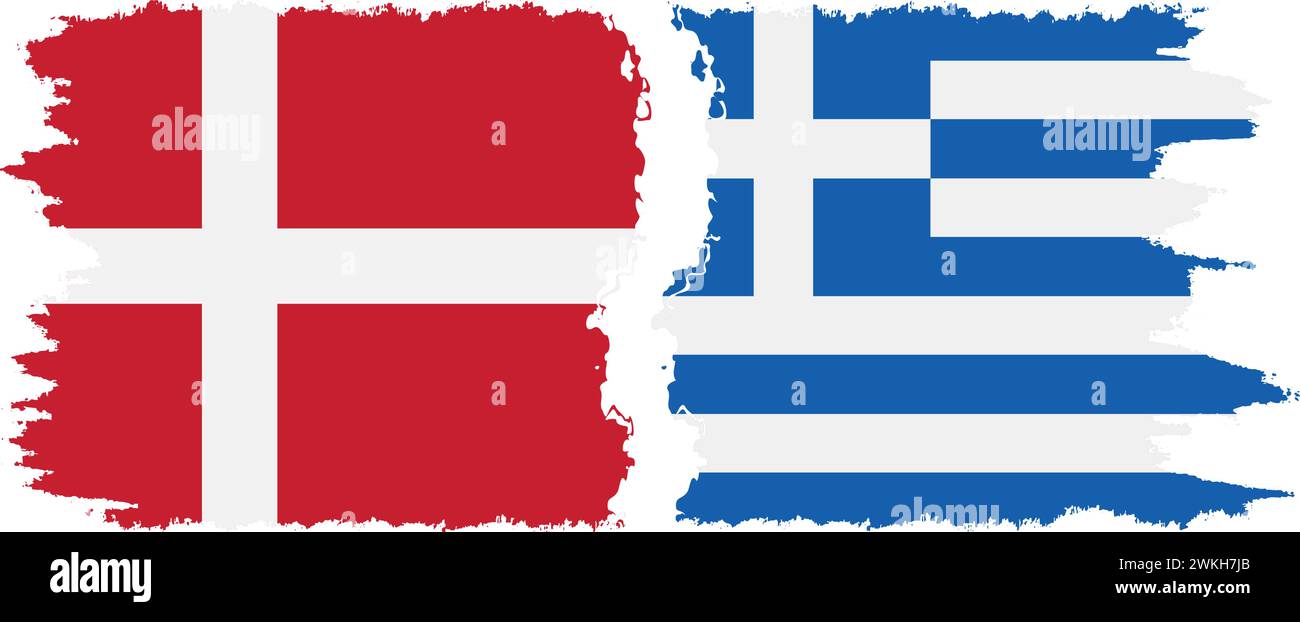 Denmark greece flag Stock Vector Images - Alamy