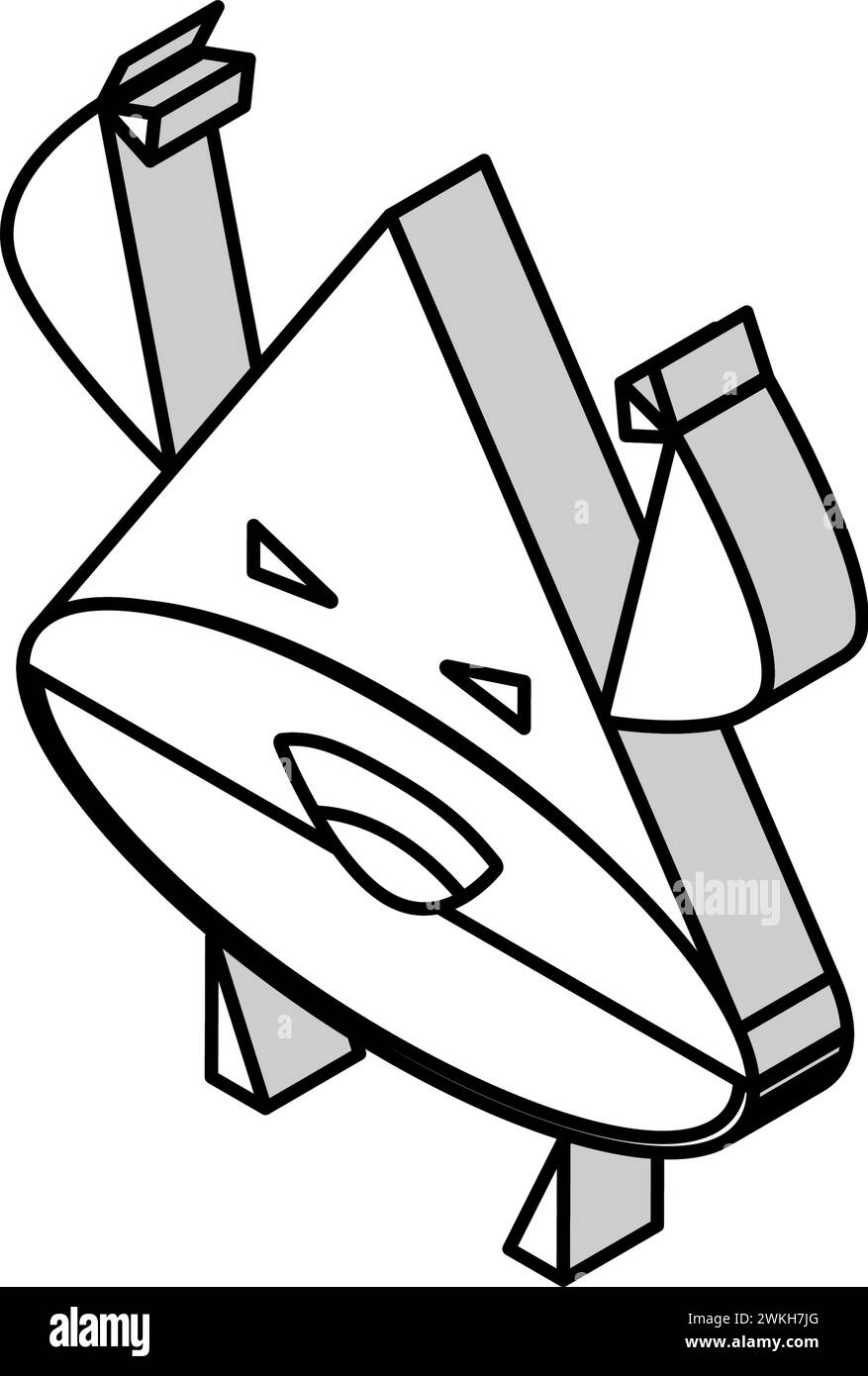 cone geometric shape character isometric icon vector illustration Stock ...