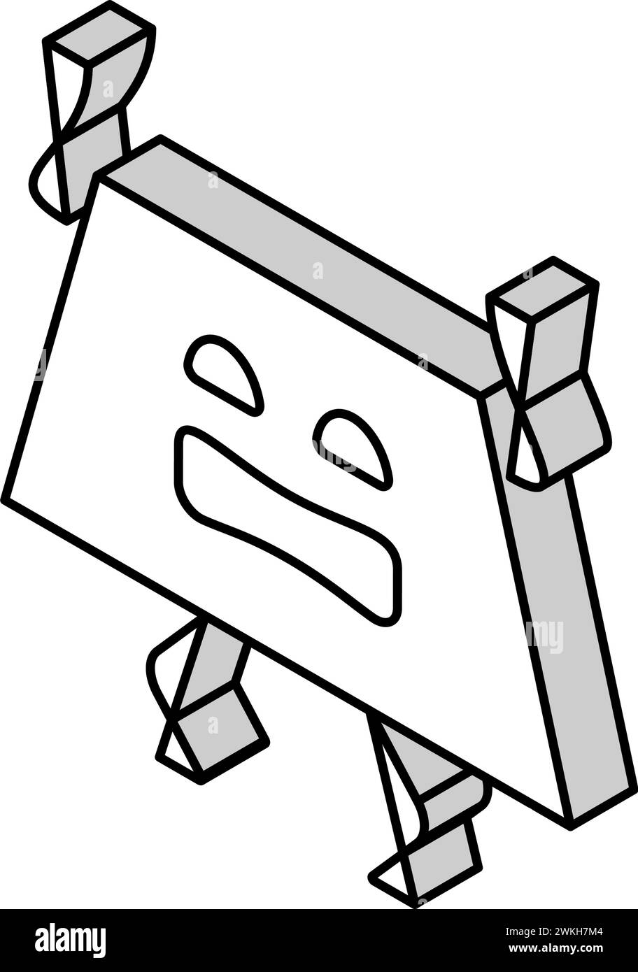 trapezoid geometric shape character isometric icon vector illustration ...